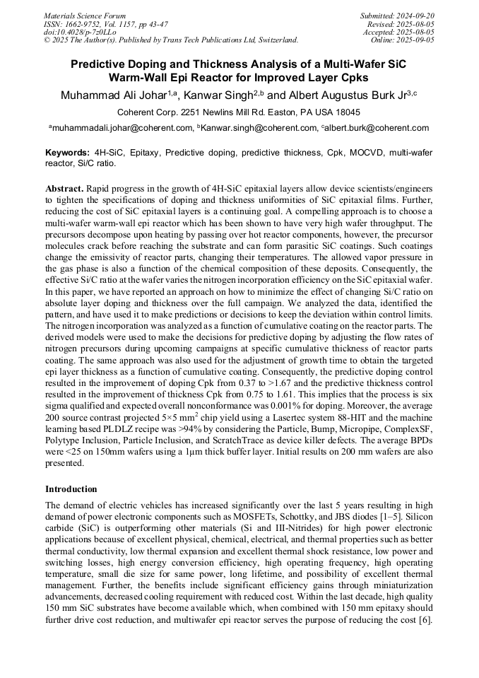 Predictive Doping and Thickness Analysis of a Multi-Wafer SiC Warm-Wall ...