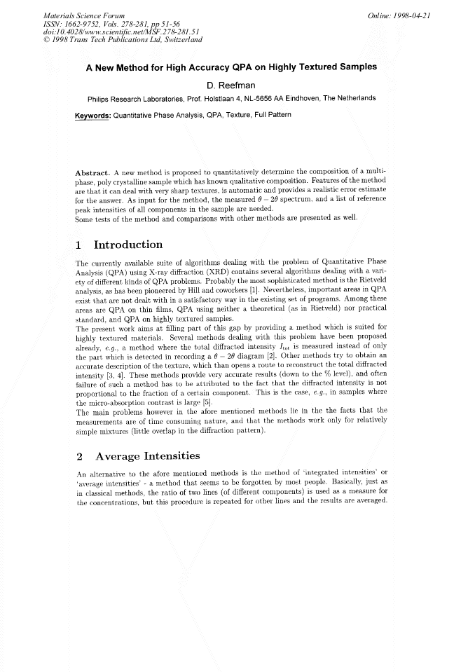 A New Method for High Accuracy QPA on Highly Textured Samples ...