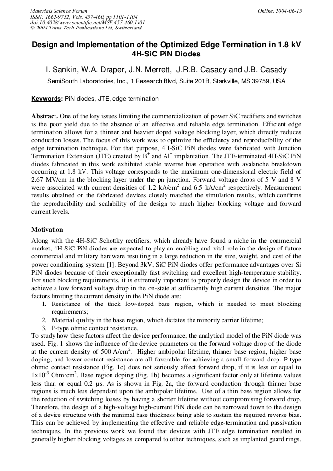 Design and Implementation of the Optimized Edge Termination in 1.8 kV ...