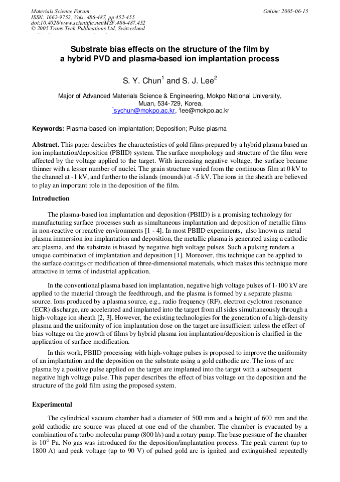 Substrate Bias Effects on the Structure of the Film by a Hybrid PVD and ...