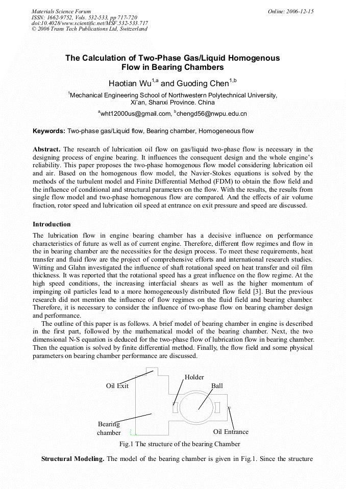 The Calculation of Two-Phase Gas/Liquid Homogenous Flow in Bearing ...