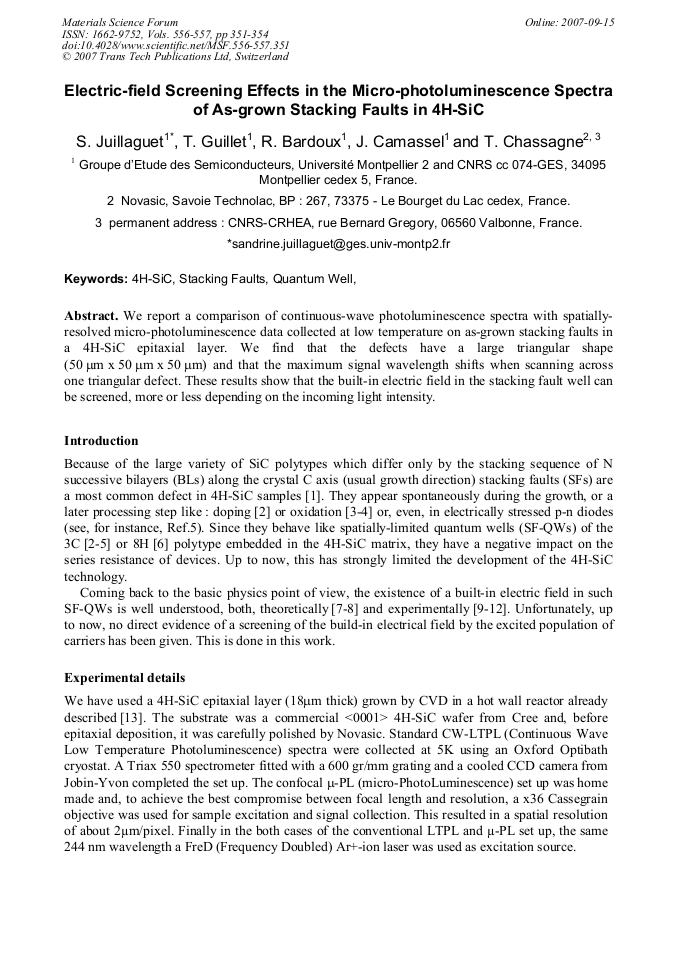 Electric-Field Screening Effects in the Micro-Photoluminescence Spectra ...