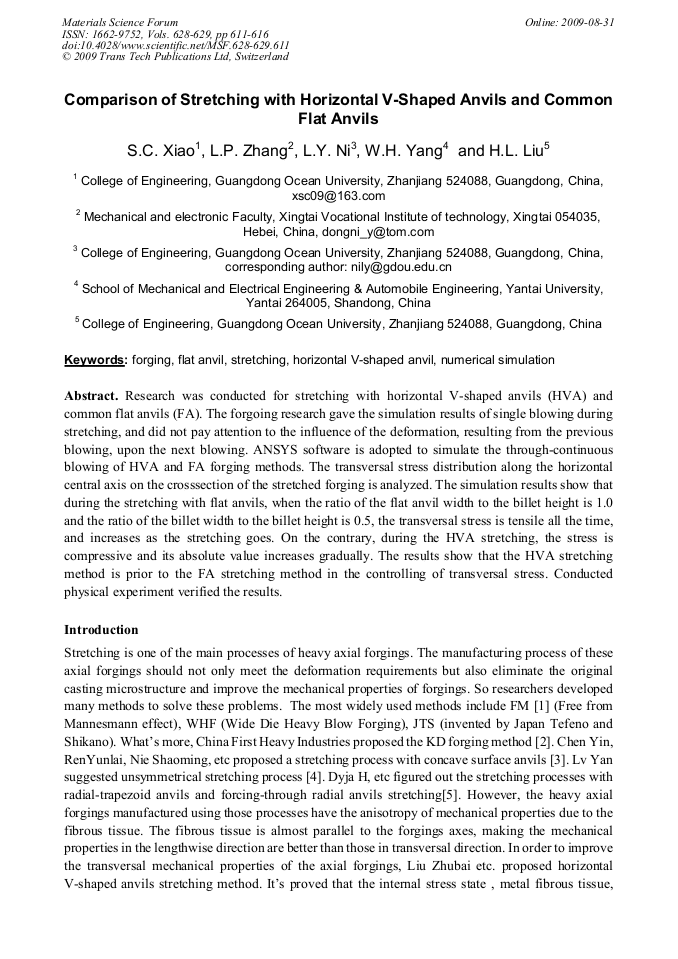 Comparison of Stretching with Horizontal V-Shaped Anvils and Common ...