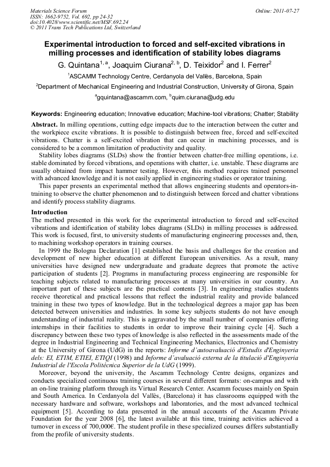 Experimental Introduction to Forced and Self-Excited Vibrations in ...