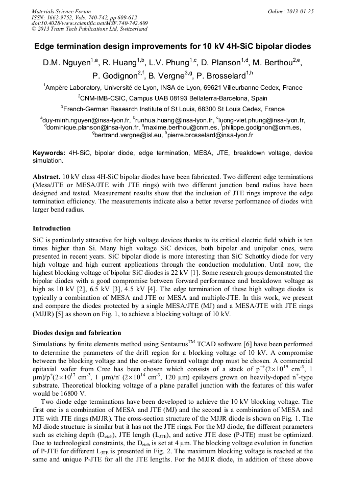 Edge Termination Design Improvements for 10 kV 4H-SiC Bipolar Diodes ...