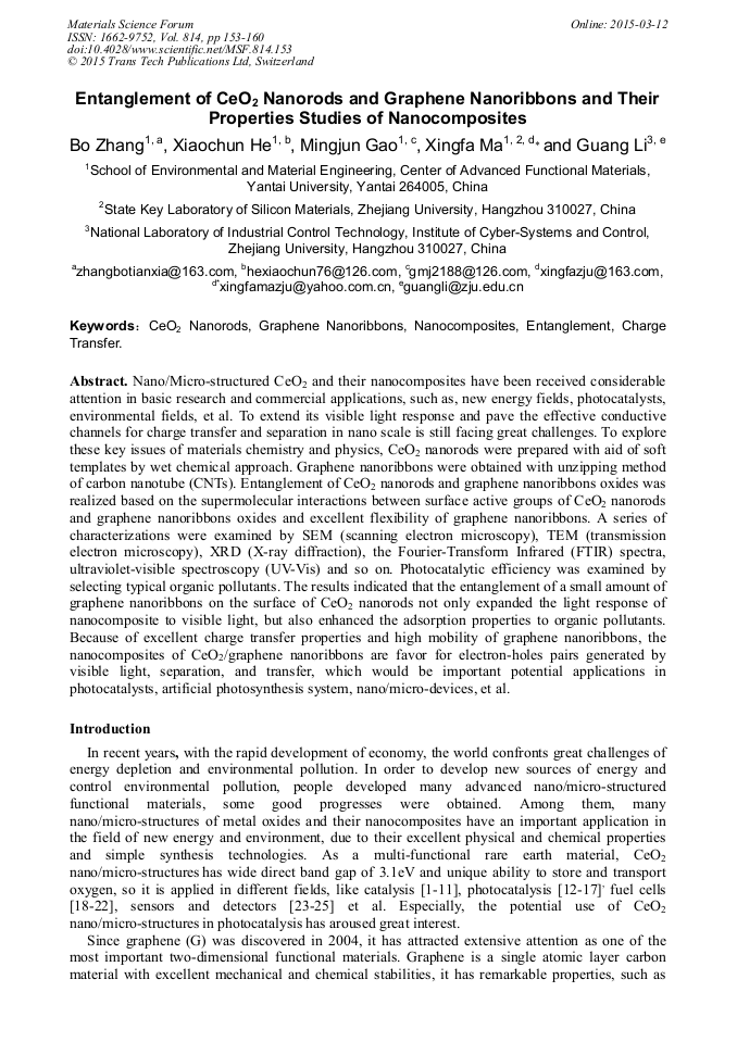 Entanglement of CeO2 Nanorods and Graphene Nanoribbons and their ...