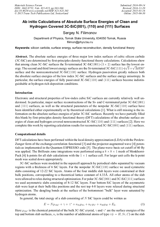 Ab Initio Calculations of Absolute Surface Energies of Clean and ...