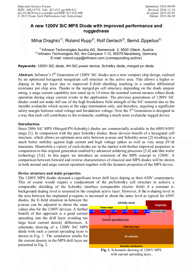 A New 1200V SiC MPS Diode with Improved Performance and Ruggedness ...