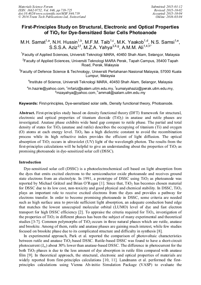First-Principles Study on Structural, Electronic and Optical Properties ...