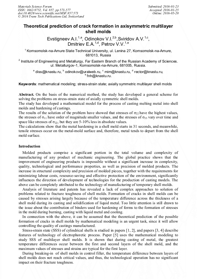 Theoretical Prediction of Crack Formation in Axisymmetric Multilayer ...