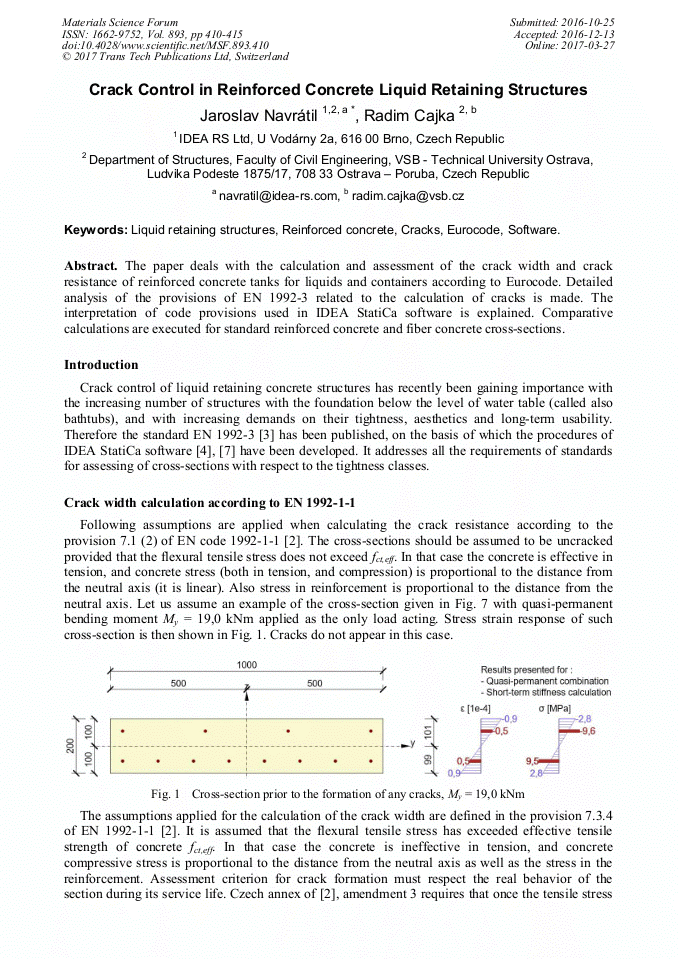 Crack Control in Reinforced Concrete Liquid Retaining Structures ...