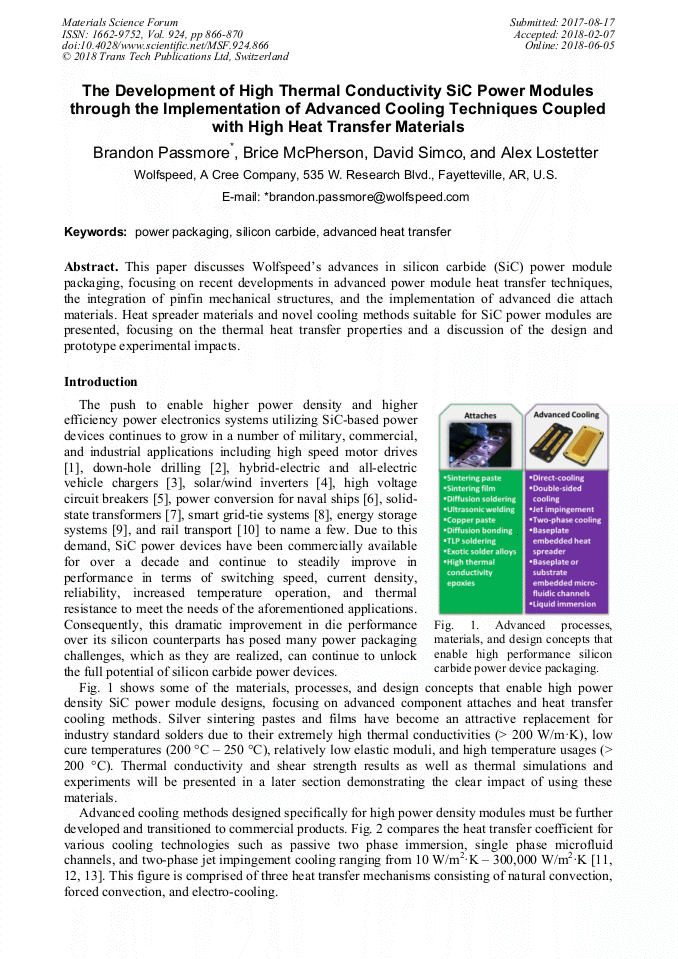 The Development of High Thermal Conductivity SiC Power Modules through ...