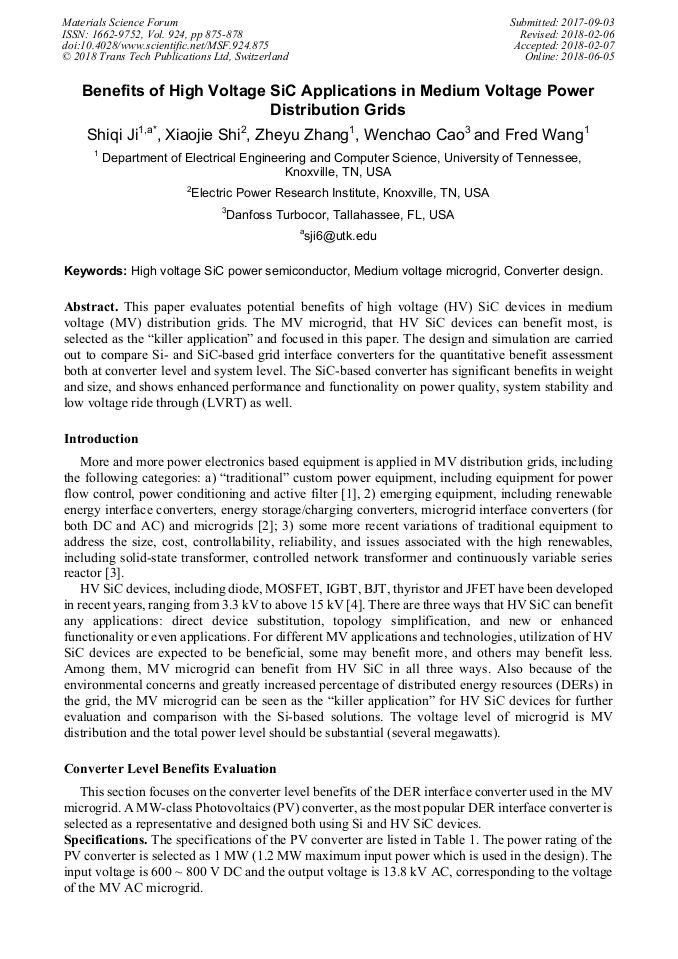Benefits of High Voltage SiC Applications in Medium Voltage Power ...