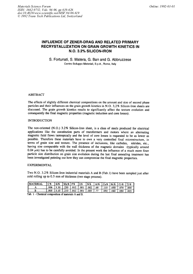 Influence of Zener-Drag and Related Primary Recrystallization on Grain ...