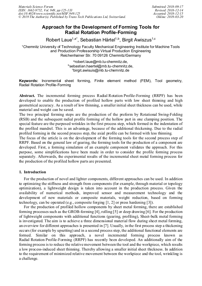 Approach for the Development of Forming Tools for Radial Rotation ...