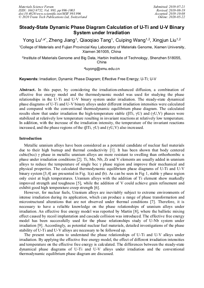 Steady State Dynamic Phase Diagram Calculation Of U Ti And U V Binary steady-state-dynamic-phase-diagram-calculation-of-u-ti-and-u-v-binary