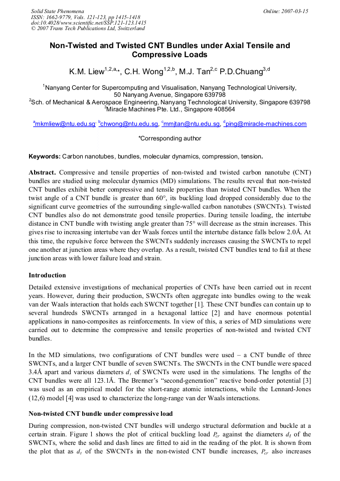 Non-Twisted and Twisted CNT Bundles under Axial Tensile and Compressive ...