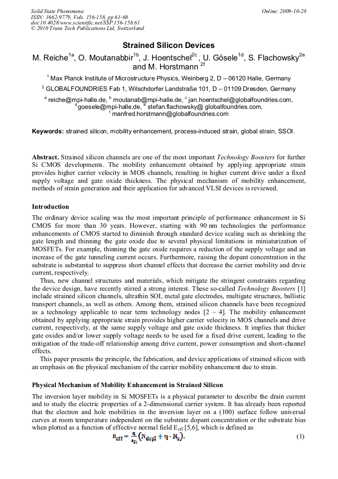 Strained Silicon Devices | Scientific.Net