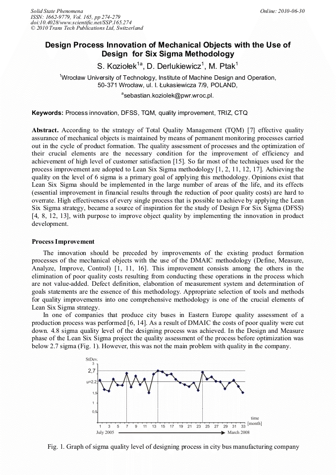 Design Process Innovation of Mechanical Objects with the Use of Design ...