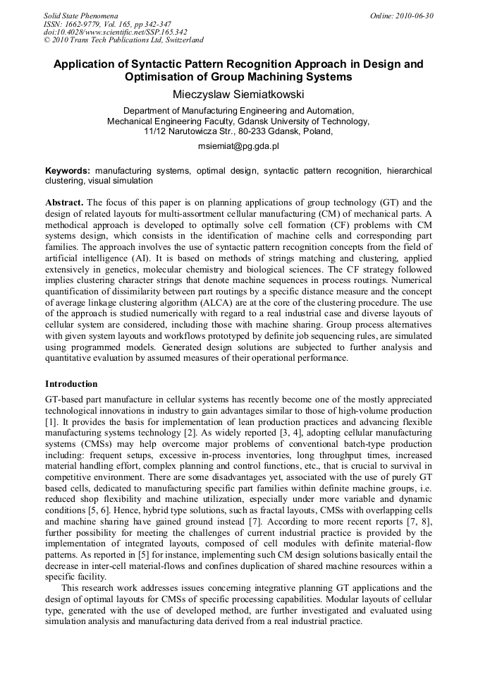 Application of Syntactic Pattern Recognition Approach in Design and ...
