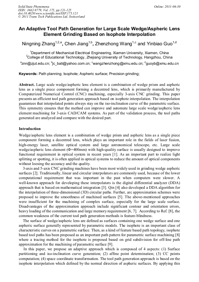 An Adaptive Tool Path Generation for Large Scale Wedge/Aspheric Lens ...
