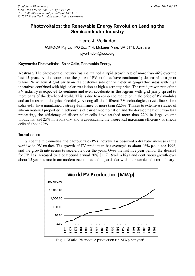 Photovoltaics: The Renewable Energy Revolution Leading the ...