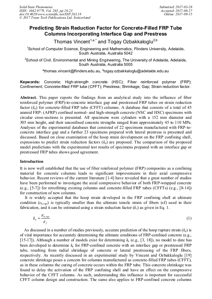 Predicting Strain Reduction Factor for Concrete-Filled FRP Tube Columns ...
