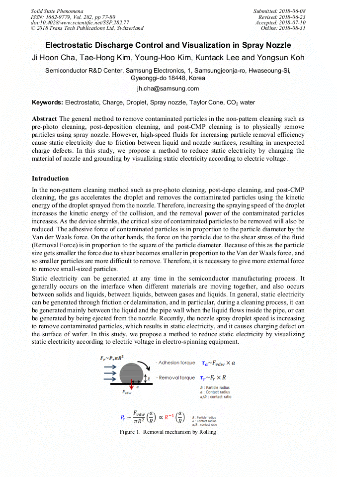 Electrostatic Discharge Control and Visualization in Spray Nozzle ...