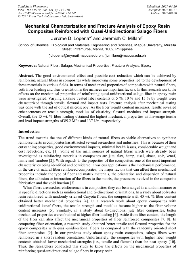 Mechanical Characterization and Fracture Analysis of Epoxy Resin ...