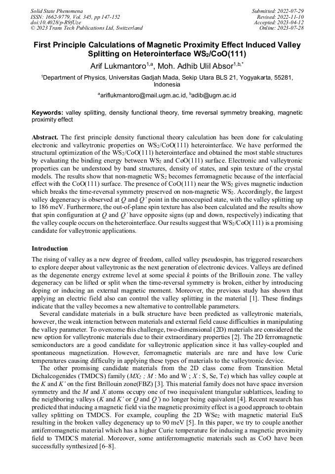 First Principle Calculations of Magnetic Proximity Effect Induced ...